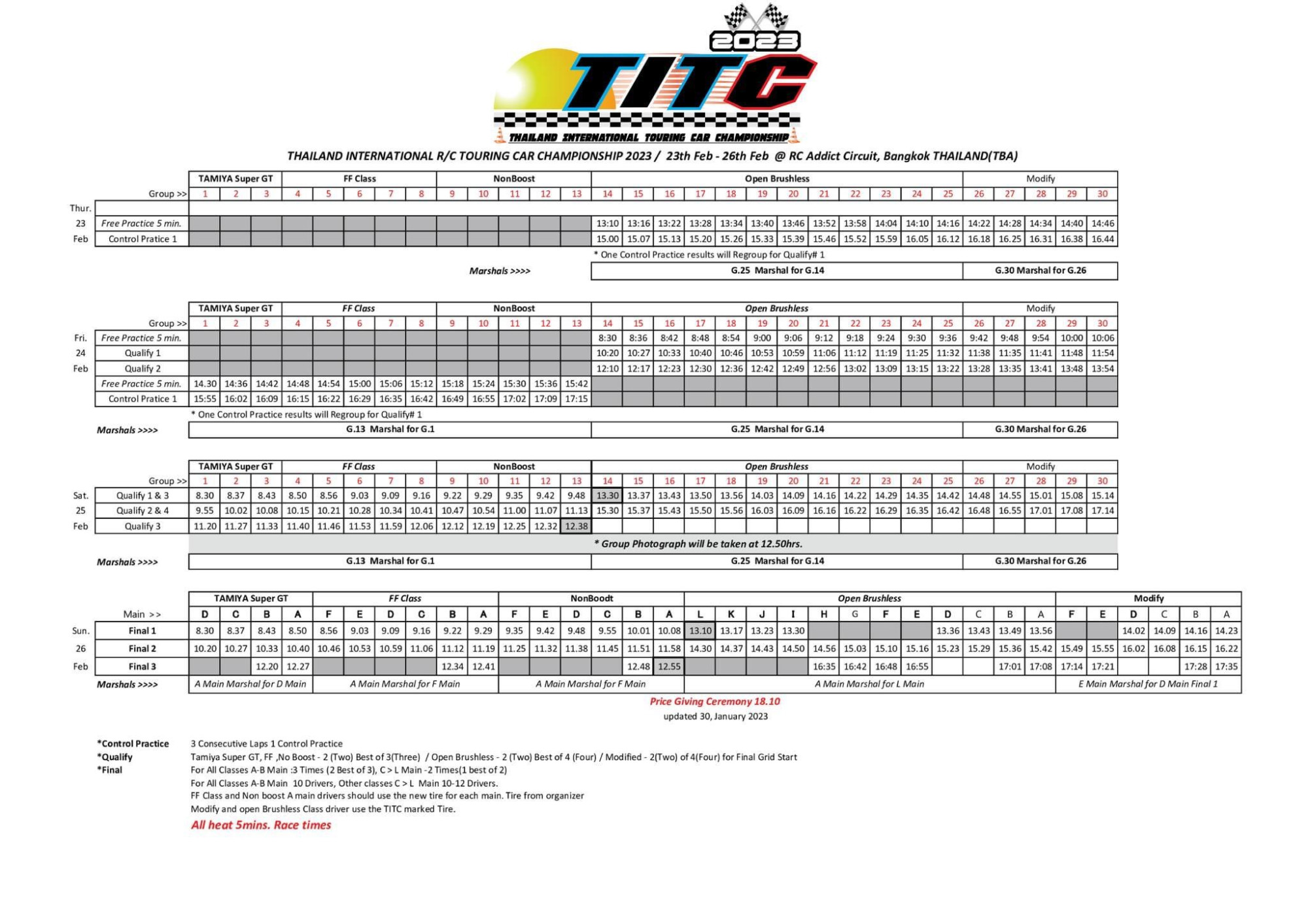 Thailand International Touring Car Championship 2023 (TITC) - House of RC