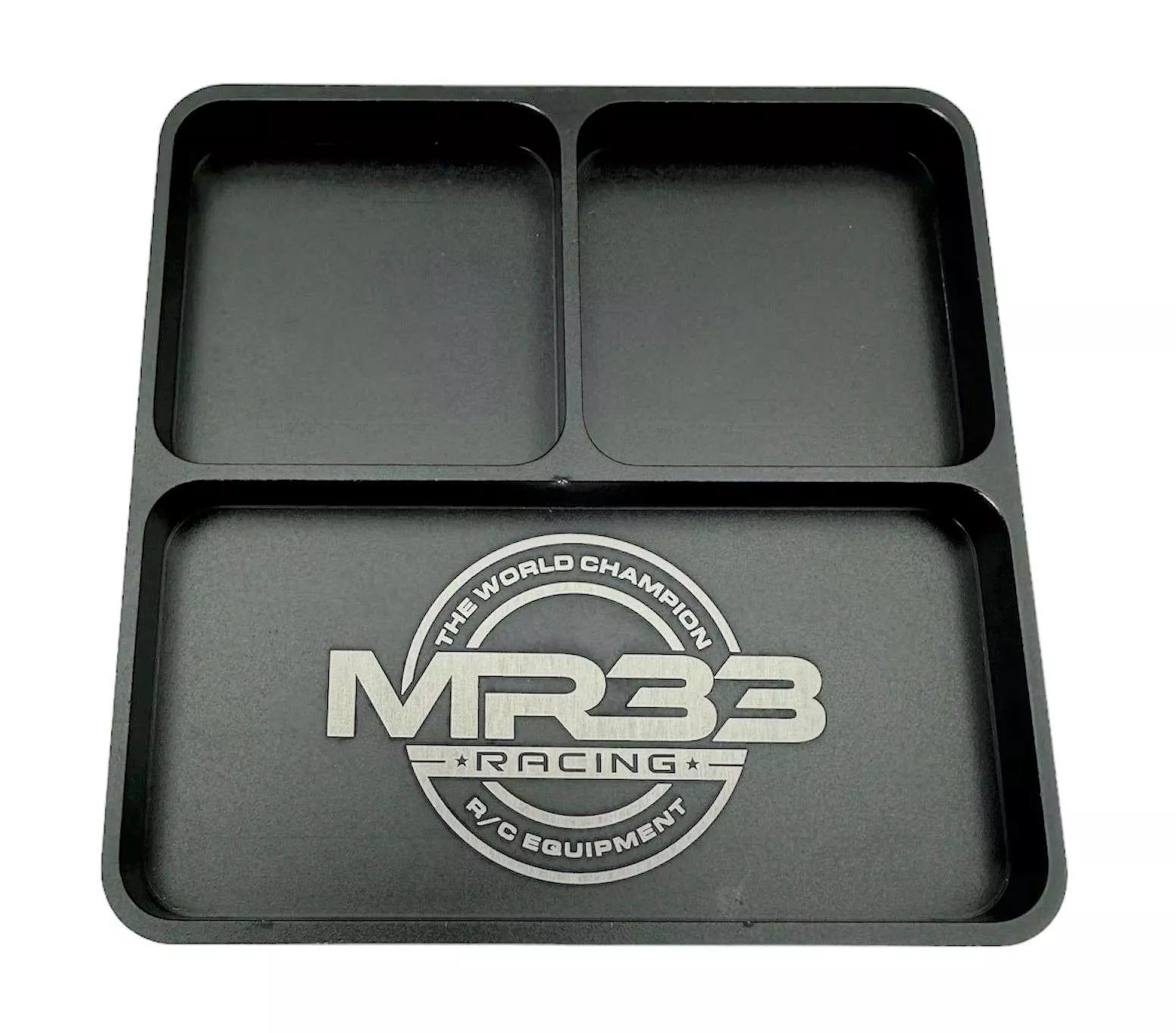 MR33 Racing Aluminum Parts Tray - Black - House of RC